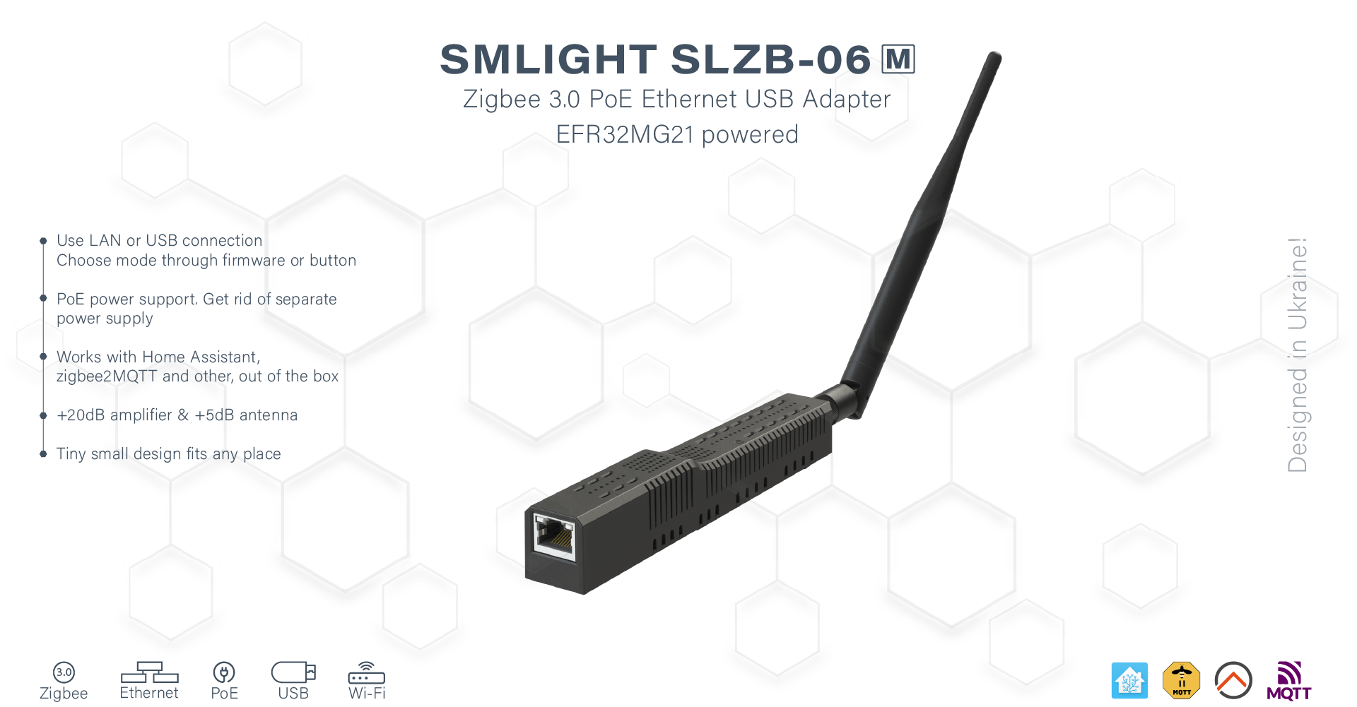 SLZB-06M Zigbee Ethernet PoE LAN USB WiFi Adapter EFR32 | Zigbee2MQTT | Home Assistant | SMLIGHT ...